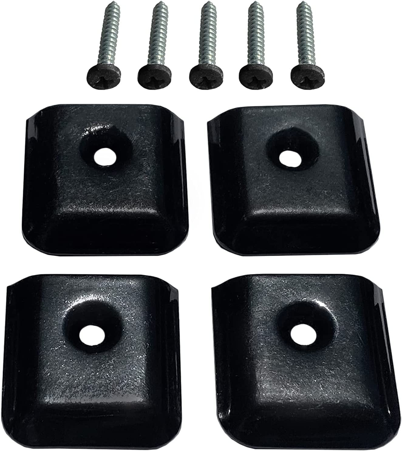 4 Pack RV Camper Trailer Aluminum Extrusion Black Flat End Cap for ...