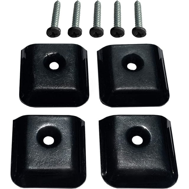 4 Pack RV Camper Trailer Aluminum Extrusion Black Flat End Cap for ...