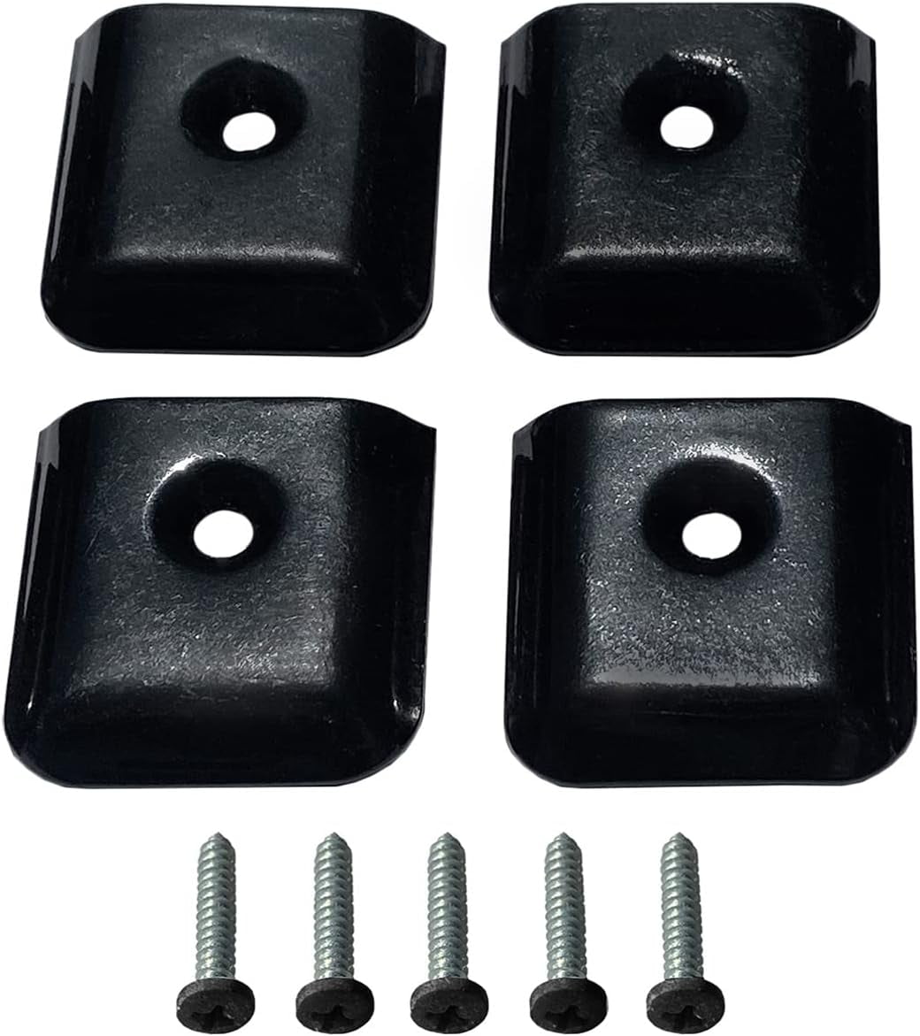 4 Pack RV Camper Trailer Aluminum Extrusion Black Flat End Cap for ...