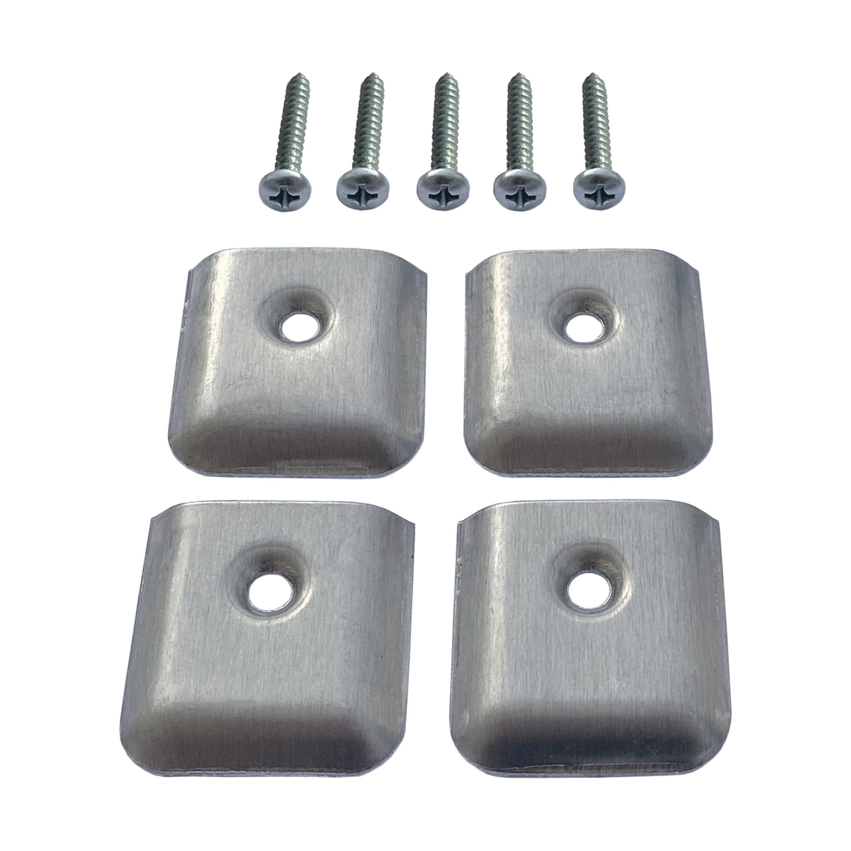 4 Pack RV Camper Trailer Aluminum Extrusion Flat End Cap for Vinyl Trim ...