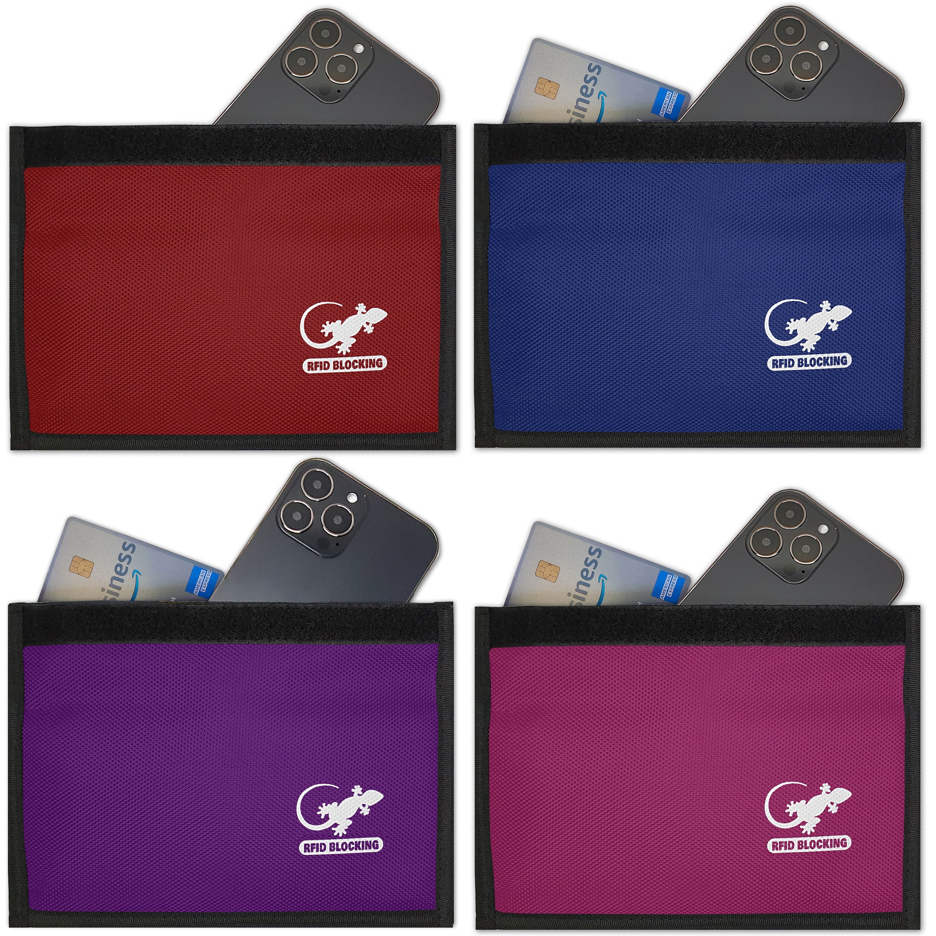 4 Pack Rainbow Color RFID Faraday Bags for Phones & Key Fobs – Privacy ...
