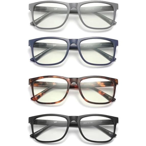 4 Pack Reading Glasses Blue Light Blocking for Men Women,Rectangular ...