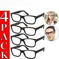 4 Pack Reading Glasses with Spring Hinge, Classic Retro Unisex Readers ...