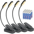 4 Pack Reading Light with 3 Color Temperature, 6 LED Book Clip Lamp for ...