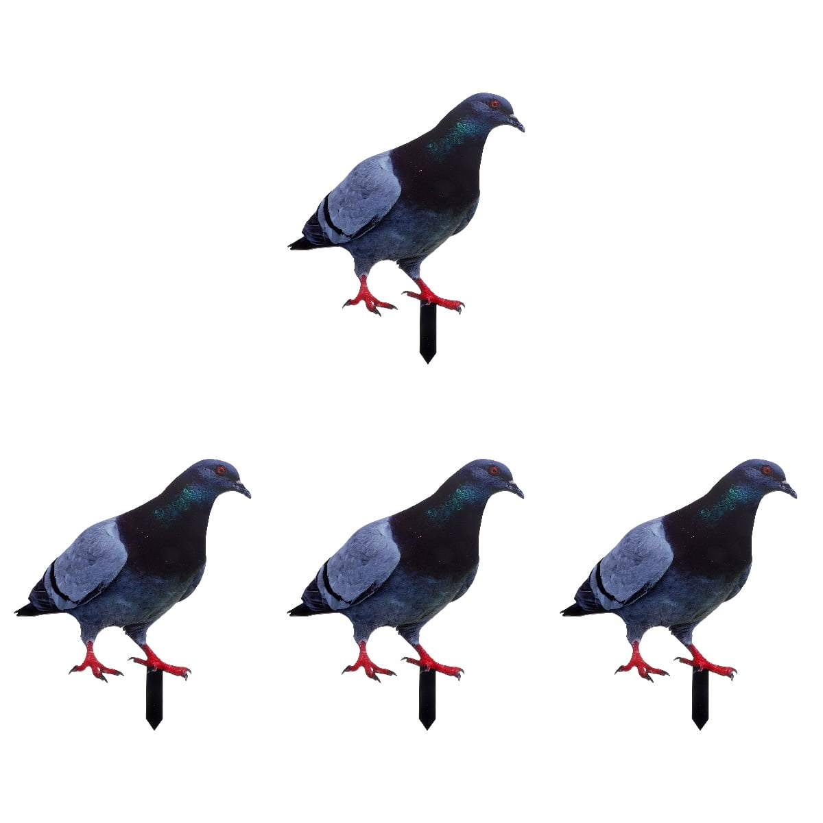4 Pack Realistic Pigeon Garden Decor Simulated Ground Plug Stake ...