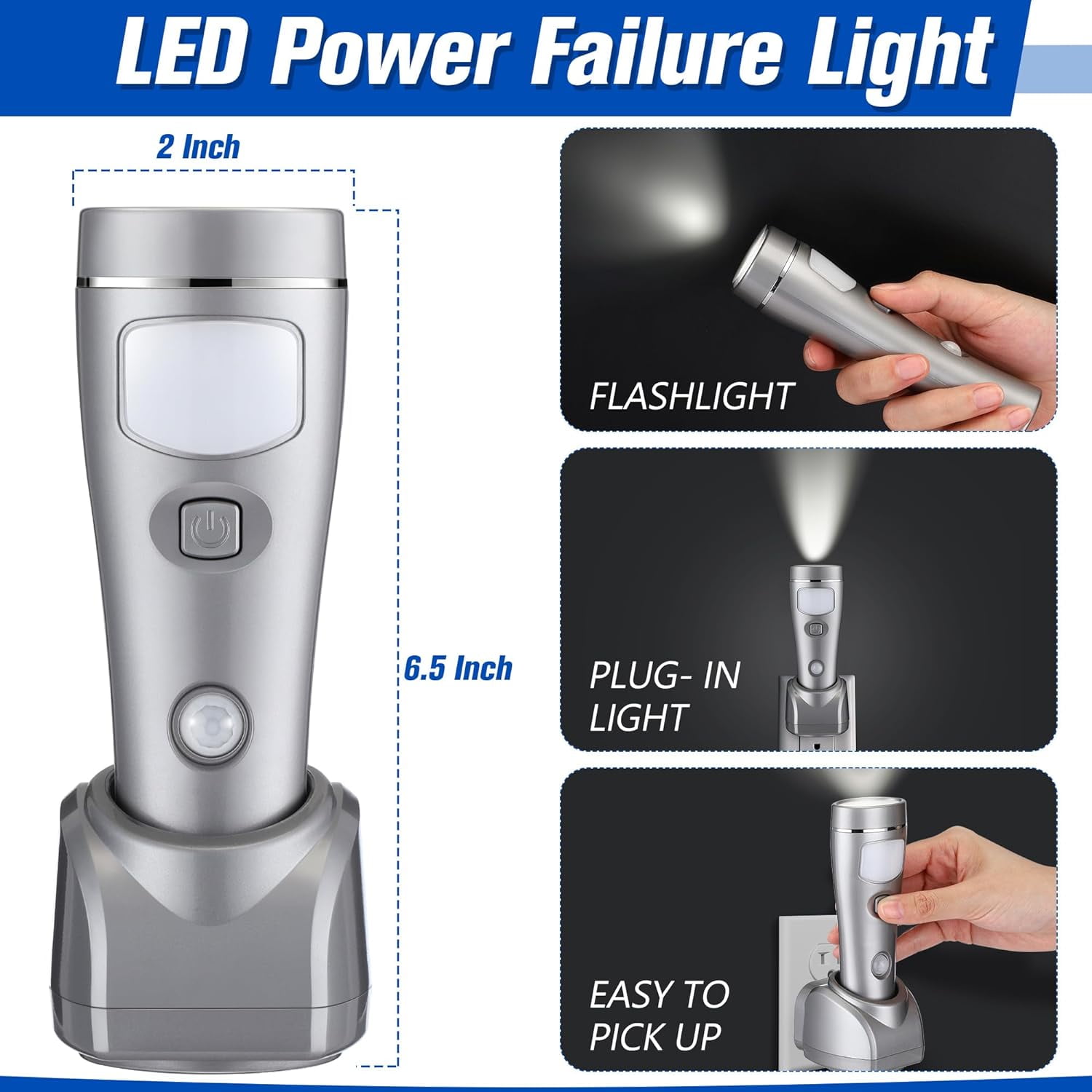 4 Pack Rechargeable 4-in-1 LED Emergency Lights - Walmart.com