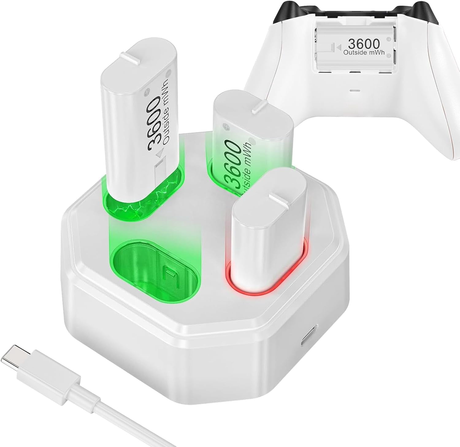 4 Pack Rechargeable Battery Pack Compatible with Xbox Series S/X ...
