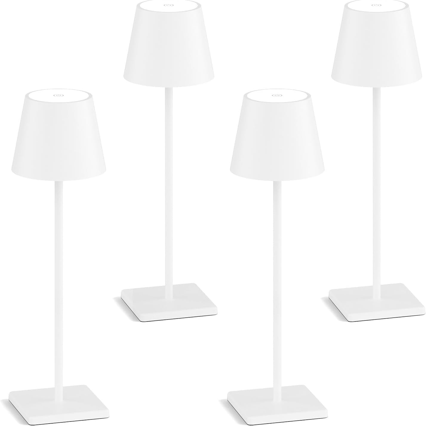 4-Pack Rechargeable Table Lamps, LED Cordless Table Lamp, 6000mAh ...