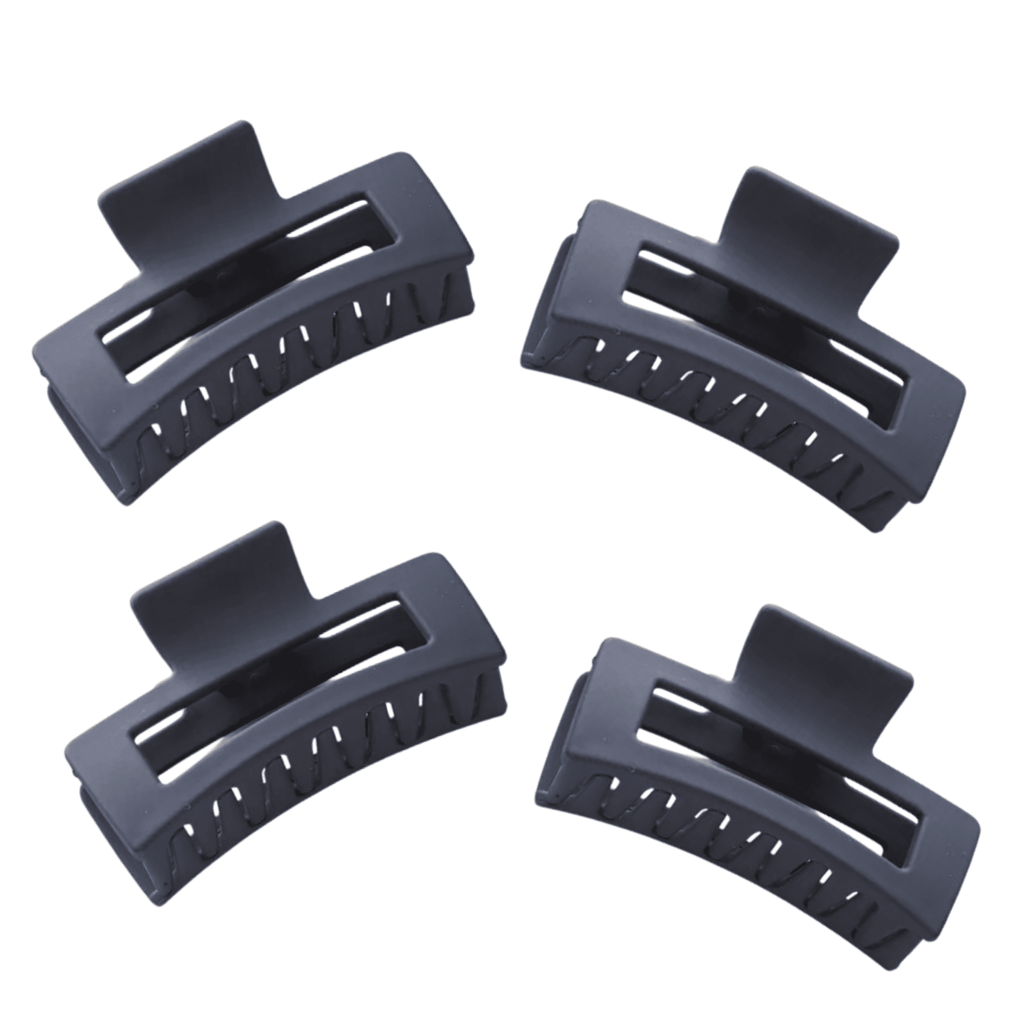 Walmart 4 Pack Navy Blue 3.5 Inch Hair Claw Clips, Matte Banana Clips ...