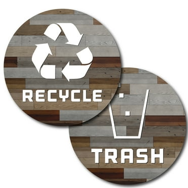 Uxcell 4 Pcs Recycle Sign Decals Recycle and Trash Symbols Sticker for ...
