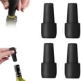 4 Pack Red Wine Stoppers, Silicone Sealing Bottle Stopper Double Sealed ...
