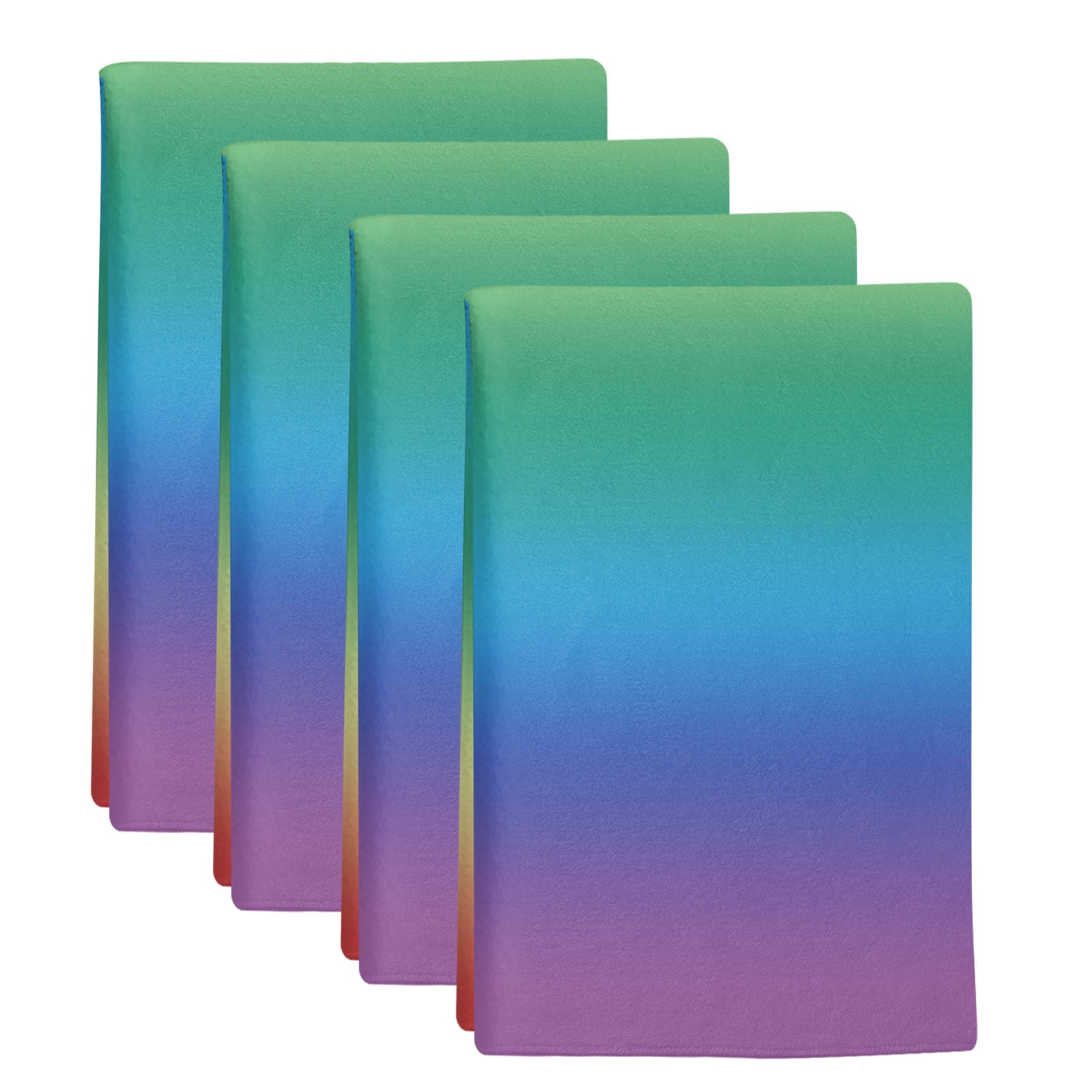 4 Pack Red Yellow Kitchen Towels Green Blue Purple Gradient Decorative ...