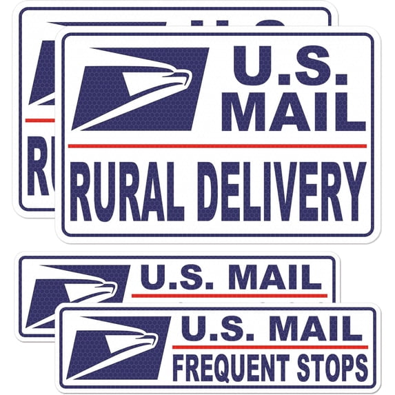 4 Pack Reflective Mail Delivery Driver Car Magnets Rural Carrier ...