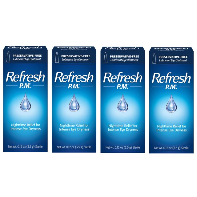 Refresh P.M. Nighttime Soothing Lubricant Eye Ointment, 4 Pack - 0.12 ...