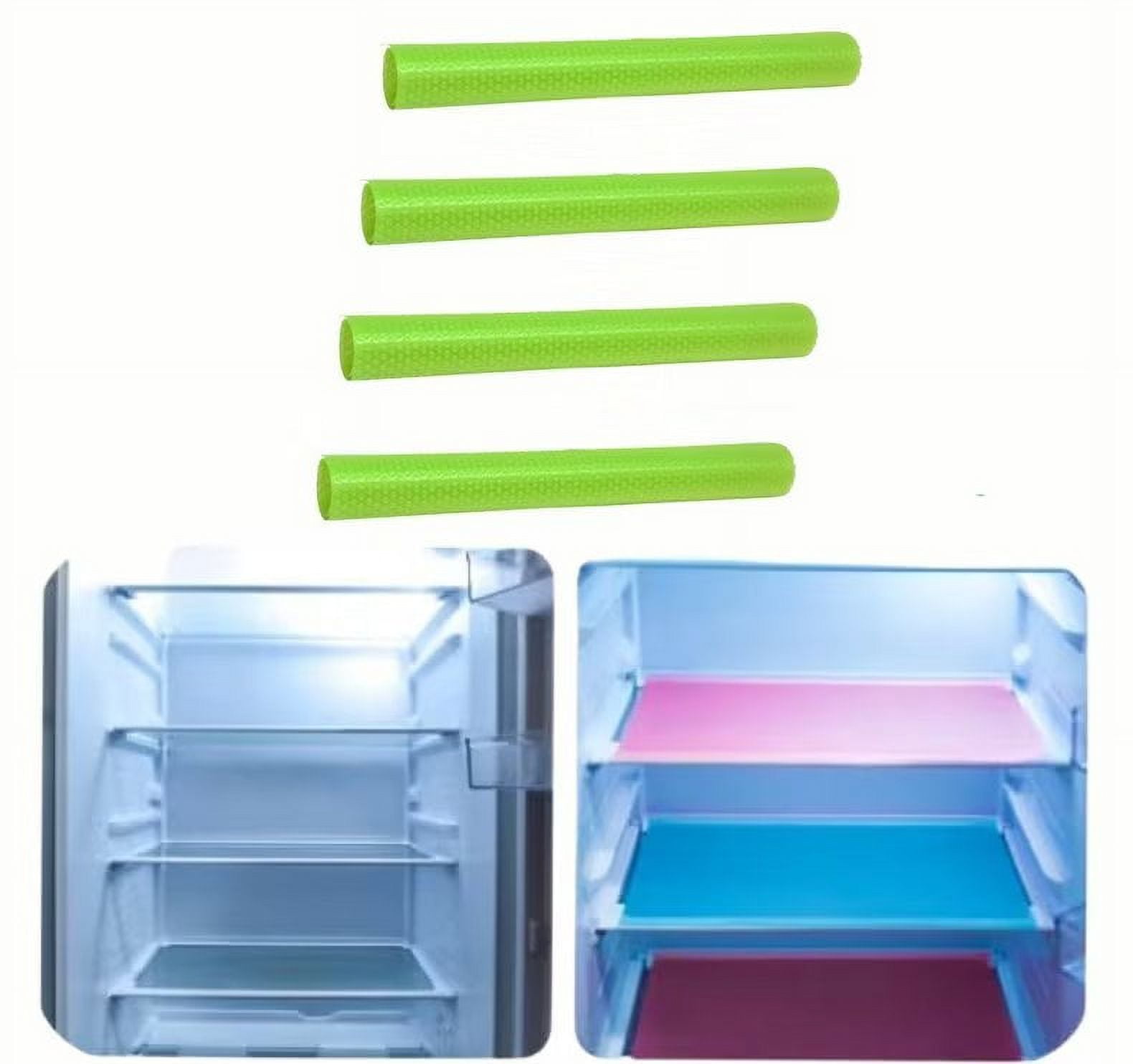 4 Pack Refrigerator Mats Shelf Liners for Glass Shelves Fridge Liners ...