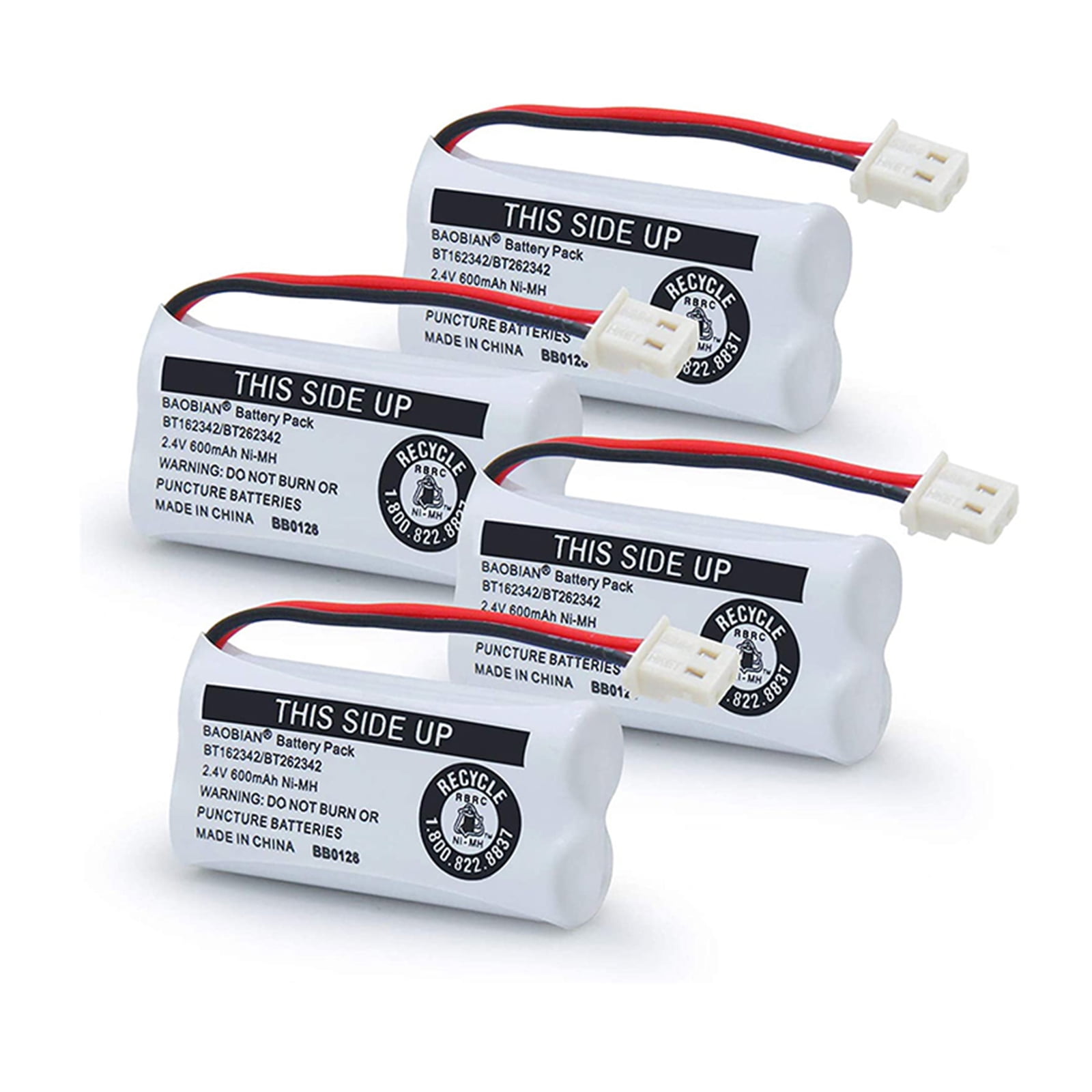 OXWINOU (4-Pack) Replacement Battery BT162342, BT262342, Compatible ...