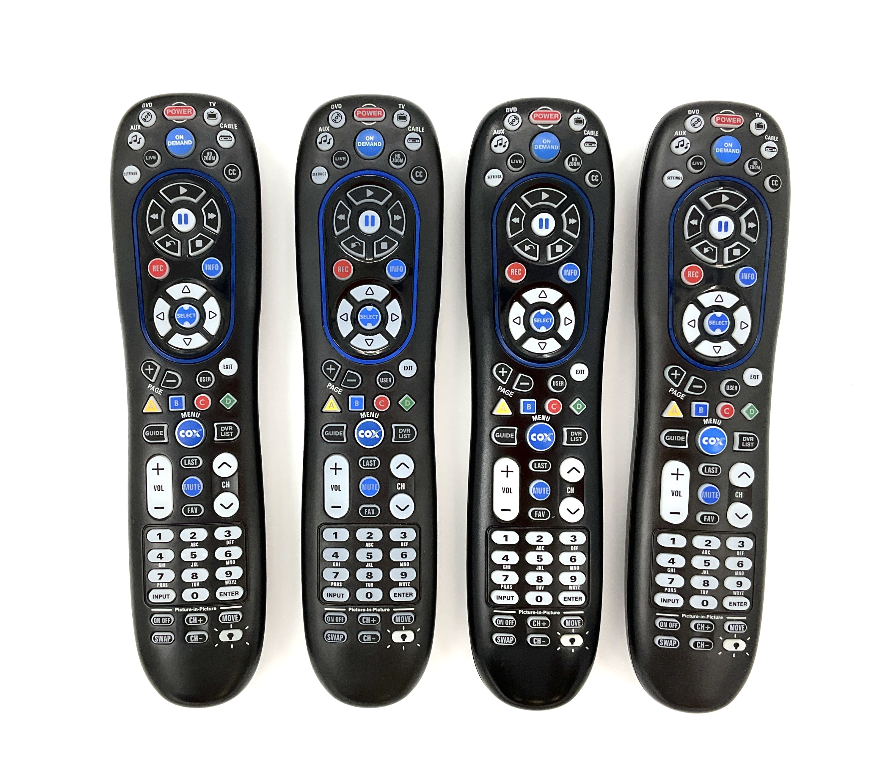 (4-Pack) Cox Universal Replacement Remote Control URC-8820-MOTO for TVs ...