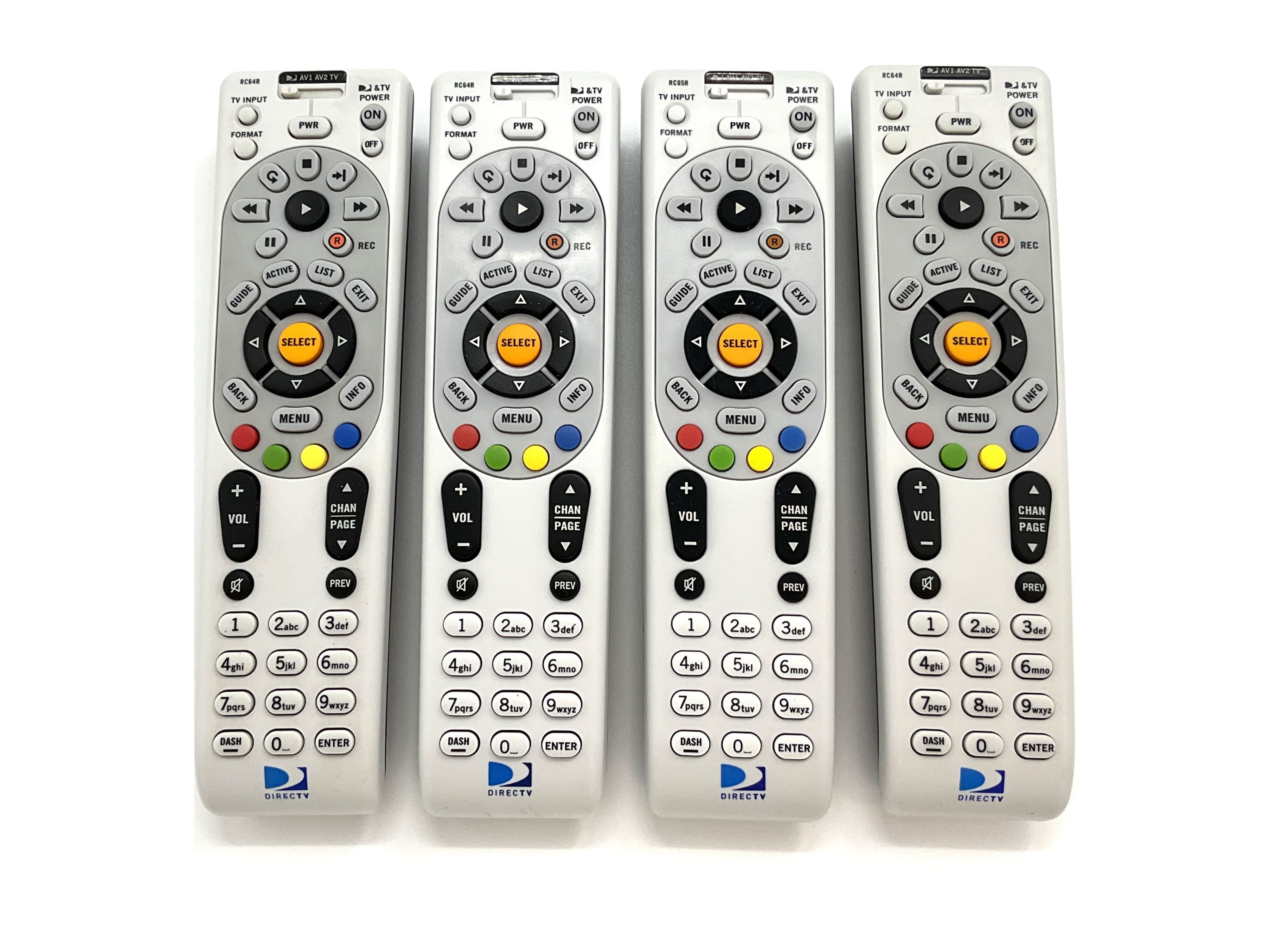 (4 Pack) Replacement DirecTV RC64R Universal IR Remote Control for TVs ...