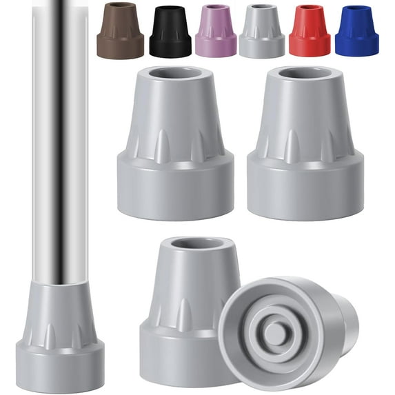 4 Pack Replacement Rubber Cane Tips 3/4 Inch Heavy Duty Rubber Crutch ...
