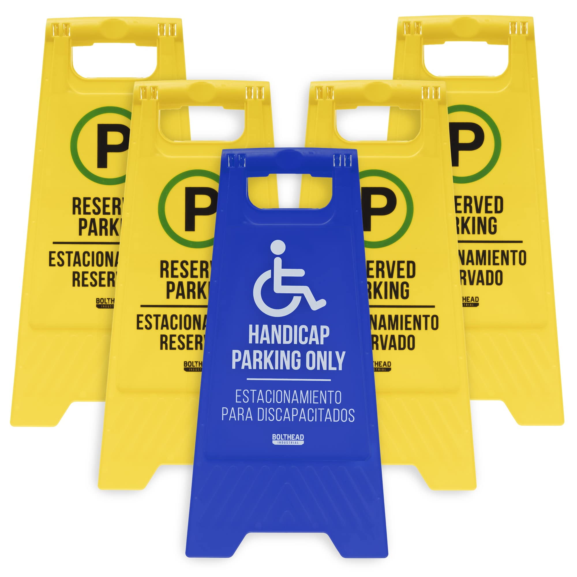 4 Pack Reserved Parking Sign + 1 Handicap Parking Sign, Outdoor Floor ...
