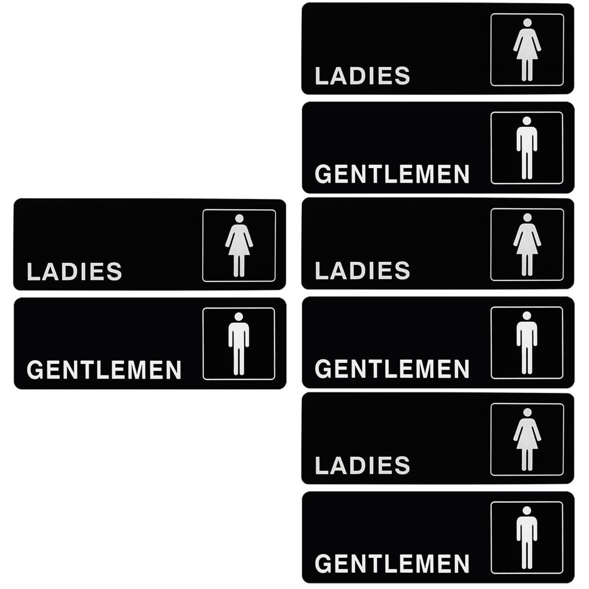 4 Pack Restroom Signs for Business Bathroom Toilet Signboard Decor ...