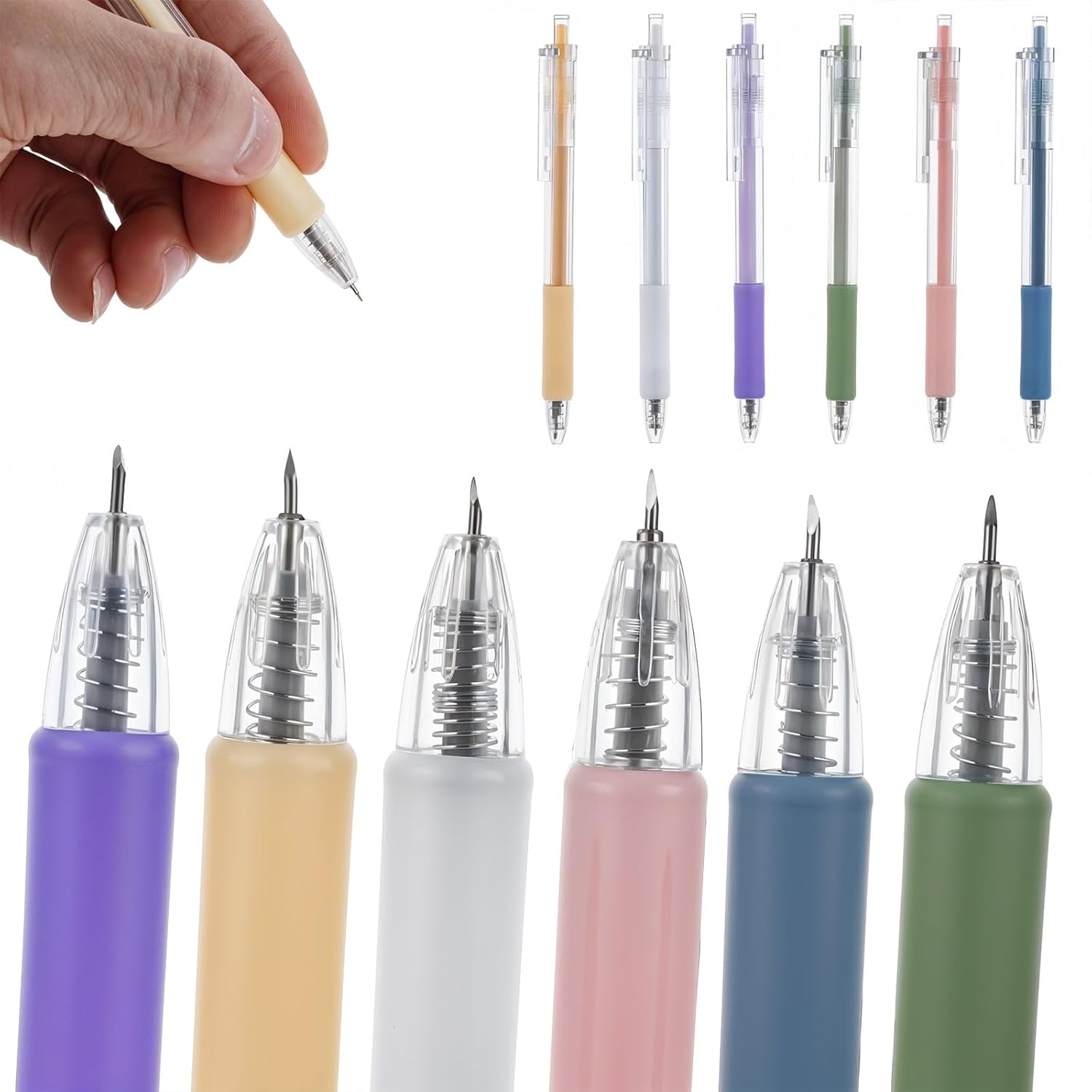 4 Pack Retractable Craft Knife Pens Press To Extend Precision Cutters ...