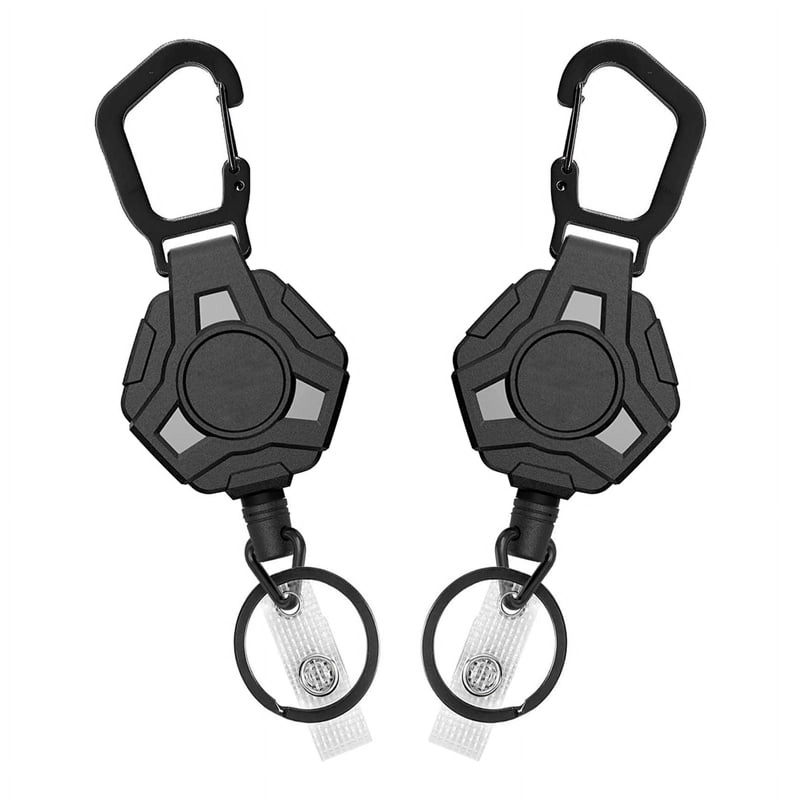 4 Pack Retractable Keychain Heavy Duty, Badge Reels Retractable, Holder ...