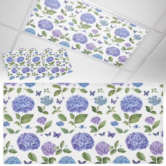 4 Pack Retro Purple Fluorescent Light Covers for Ceiling Lights ...