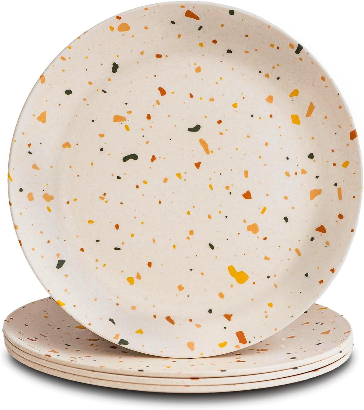 4 Pack Reusable Bamboo Plates - Non-Toxic Toddler and Kids Plate ...