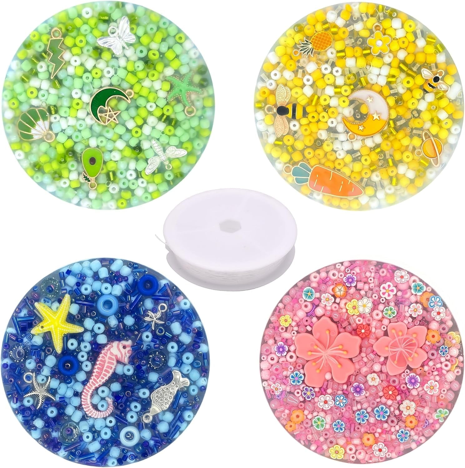 4-Pack Reusable Textured Fidget Pads for Sensory Play, DIY Bracelet ...