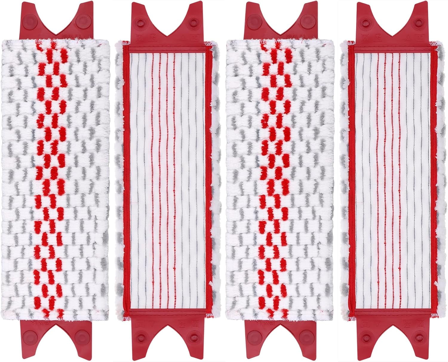 4-Pack Reusable Mop Head Refills - UltraMax Polyester Refill Pad ...