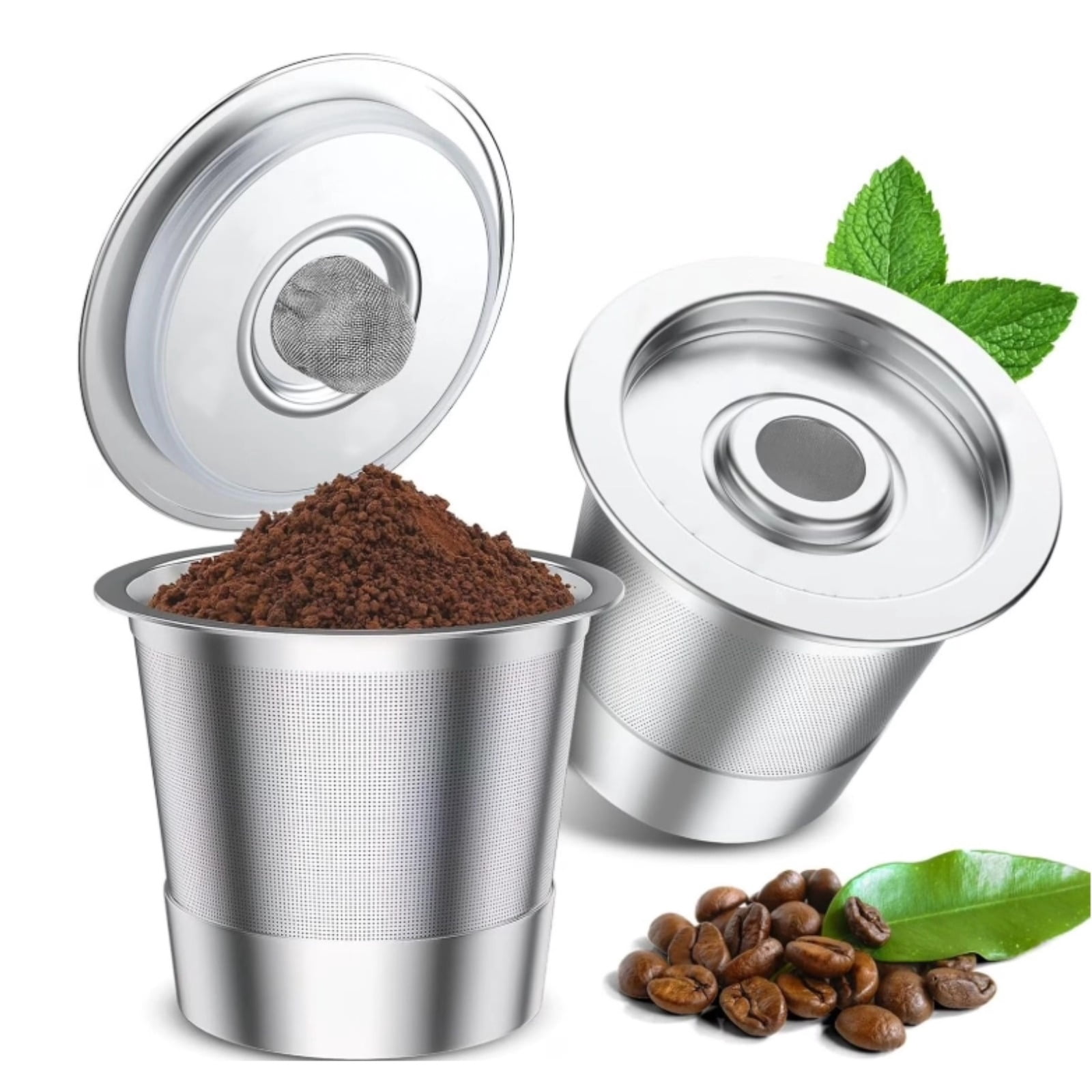 4 Pack Reusable Pods for Ninja Dual Brew Coffee Maker, Stainless Steel ...