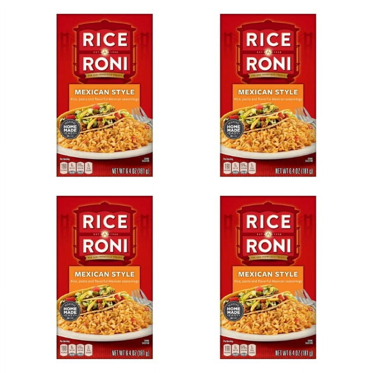 (4-Pack) Rice-A-Roni Rice & Pasta Mix, Mexican Style, 6.4 oz Box ...