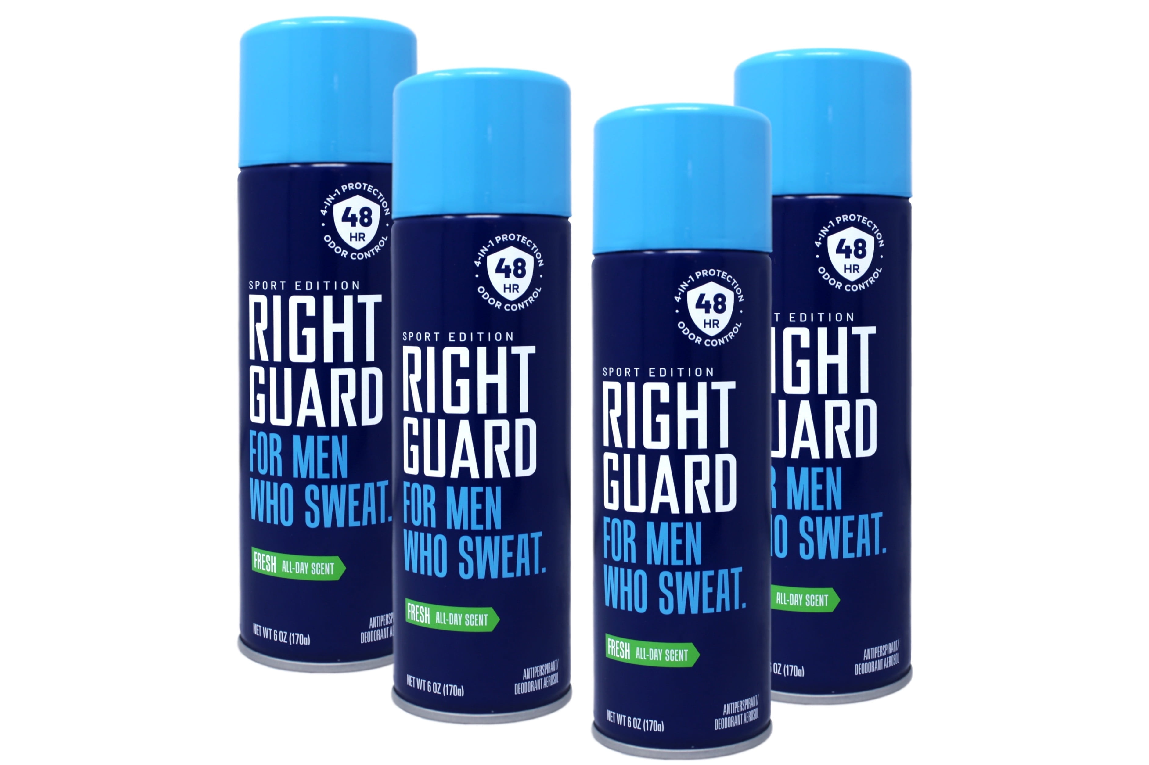 Right Guard 4-in-1 Protection Antiperspirant Spray, 48 Hour Odor ...