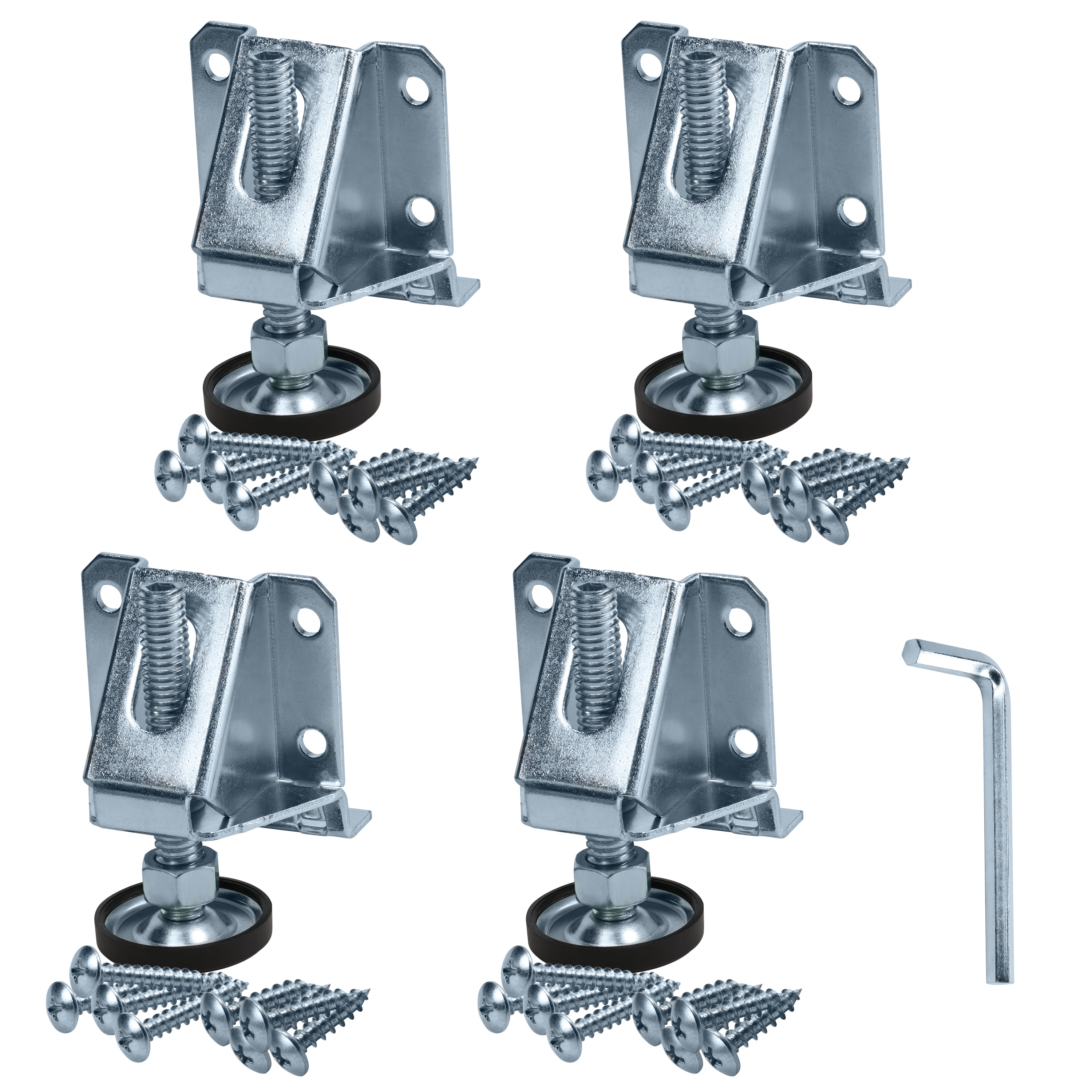 4 Pack Rok Hardware Extra Heavy Duty Metal Floor / Lifting Levelers ...