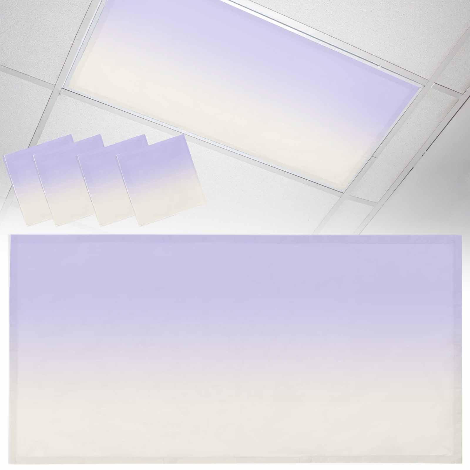 4 Pack Romantic Purple Fluorescent Light Covers for Ceiling Lights ...
