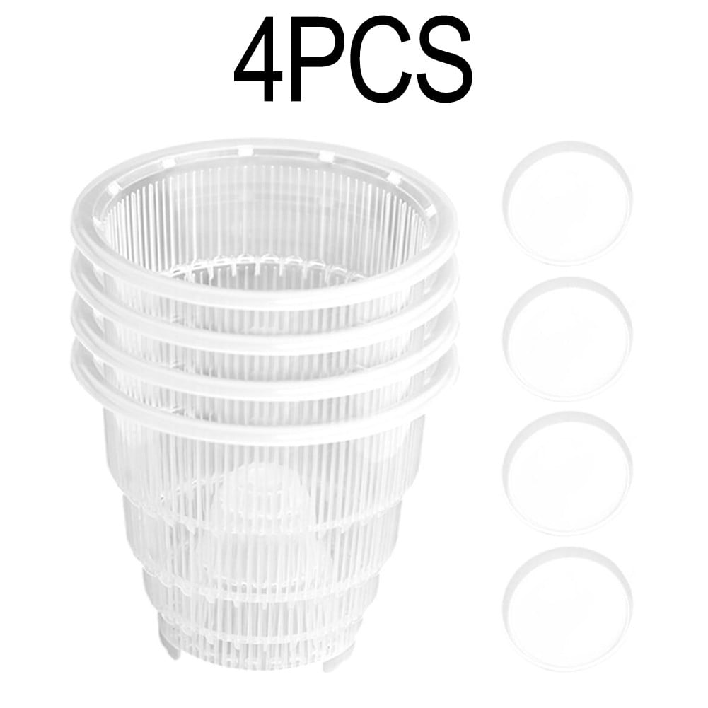 4 Pack Root Control Pot Phalaenopsis Orchid Pot Transparent With Holes ...