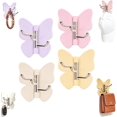 4 Pack Rotating Butterfly Adhesive Wall Hooks, No-Drill 270° Swivel 3 ...