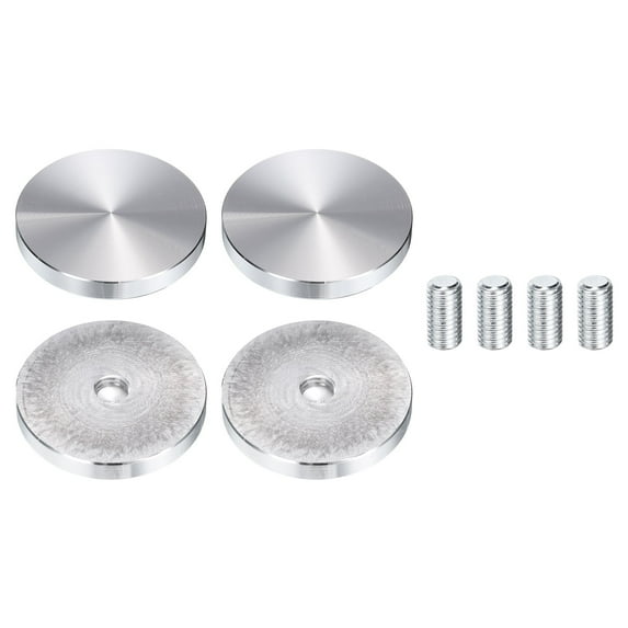 4 Pack Round Shape Aluminum Disc, M10 Thread 50mm Diameter Aluminum ...
