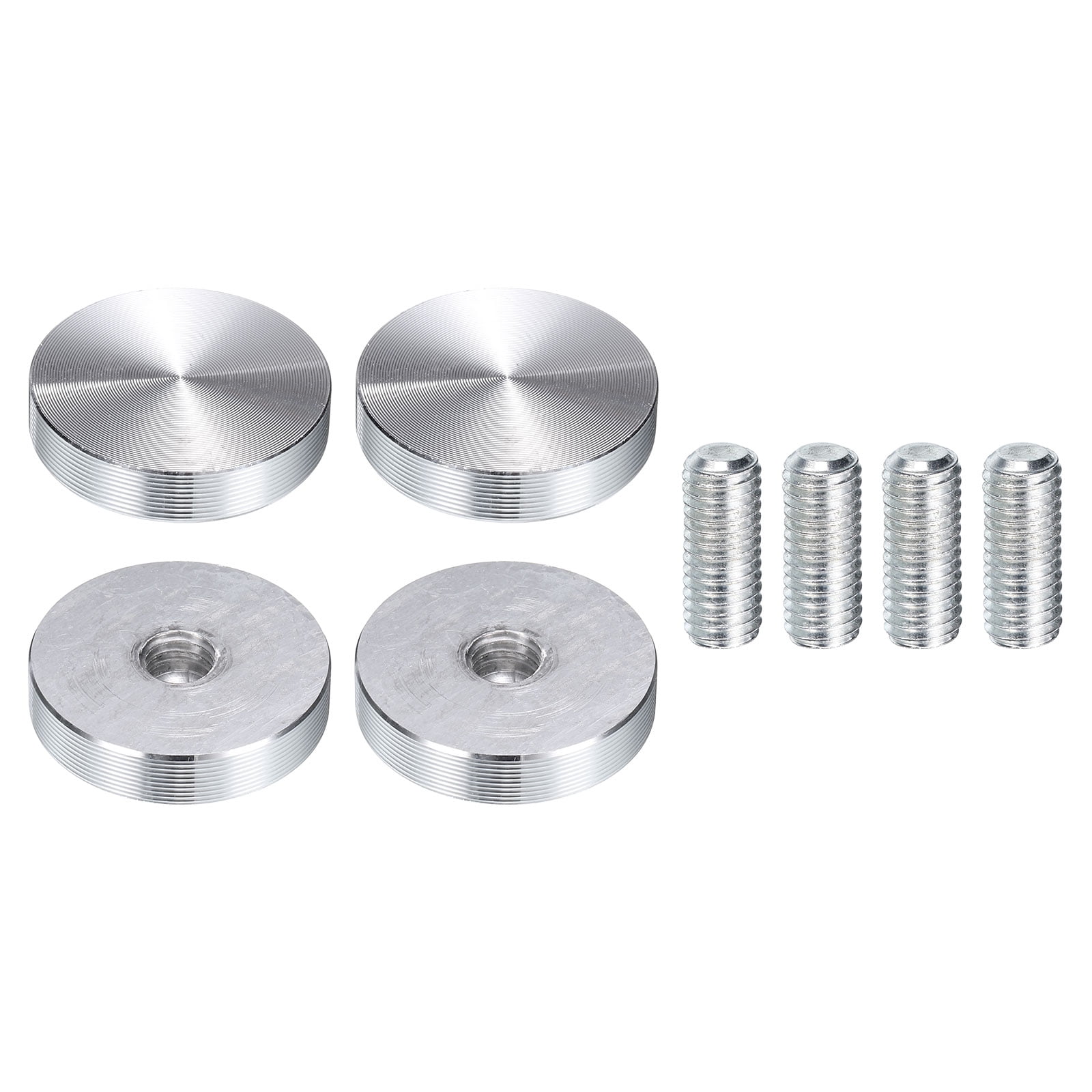 4 Pack Round Shape Aluminum Disc, M8 Thread 30mm Diameter Aluminum ...