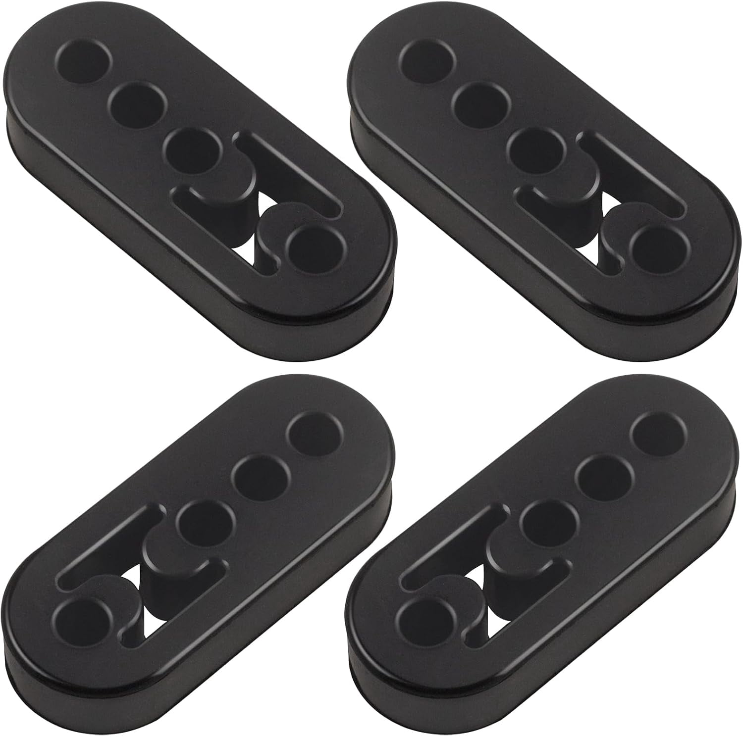 4 Pack Rubber Exhaust Hanger, 4 Holes Adjustable Muffler Hanger, Rubber ...