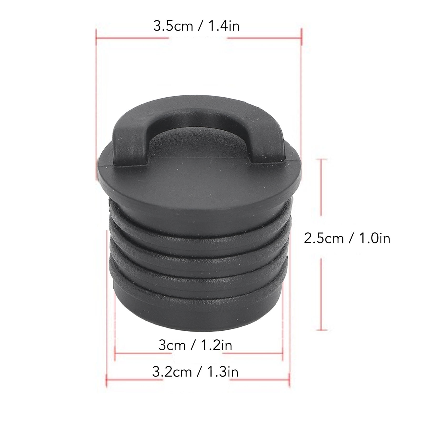 4-Pack Rubber Kayak Drain Plugs, 1.4x1.0 Inch Water Blocking Scupper ...