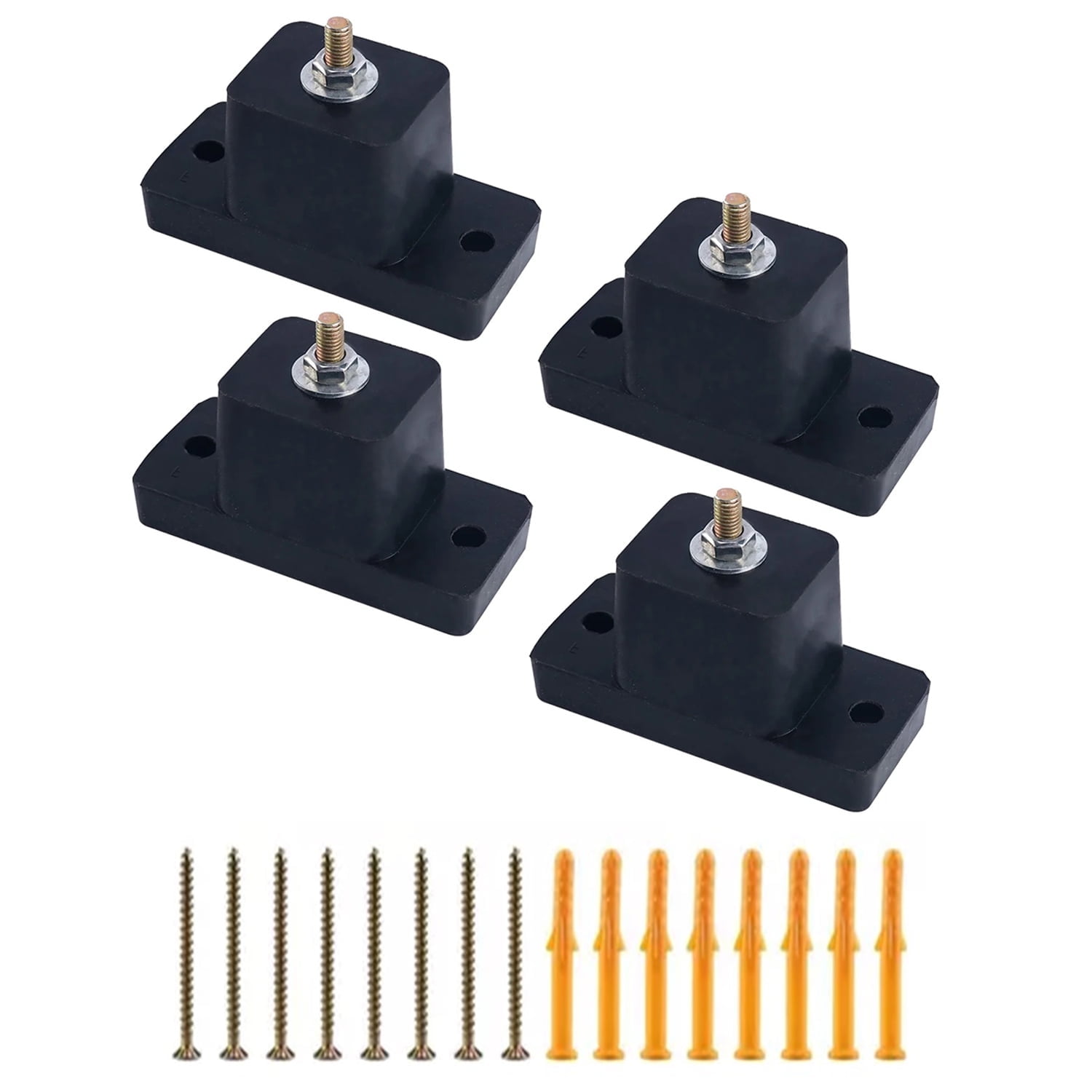 4 Pack Rubber Vibration Isolator, Anti-vibration Air Conditioner Mounting Bracket Shock-proof ...
