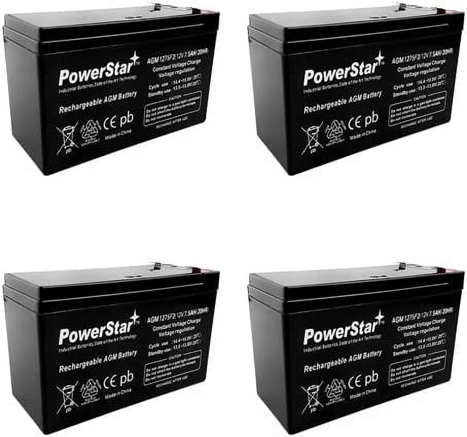 4 Pack - SLA Battery for Cyberpower 12V 7ah 8ah B-613 SLA1075 7.5ah AGM ...
