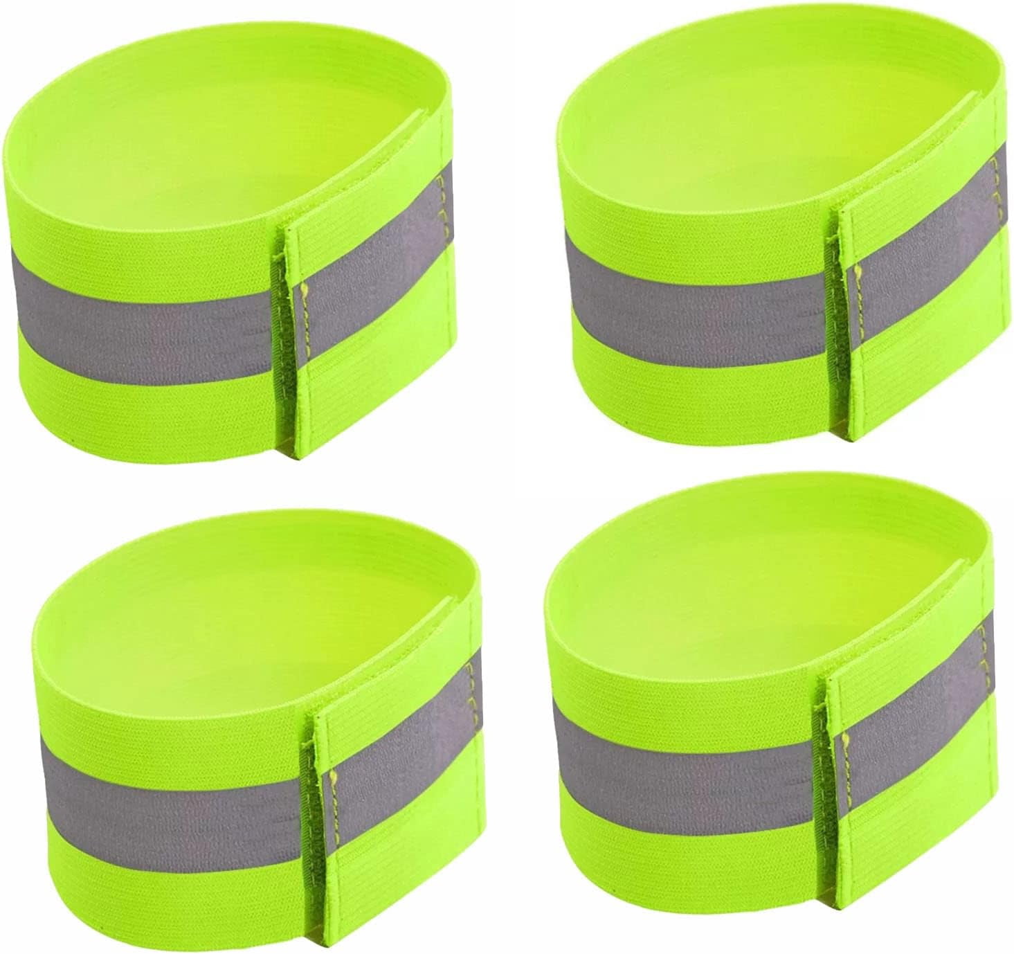 (4-Pack) Safety Reflector Straps,Inboat Reflective Bands for Arm,Ankle ...