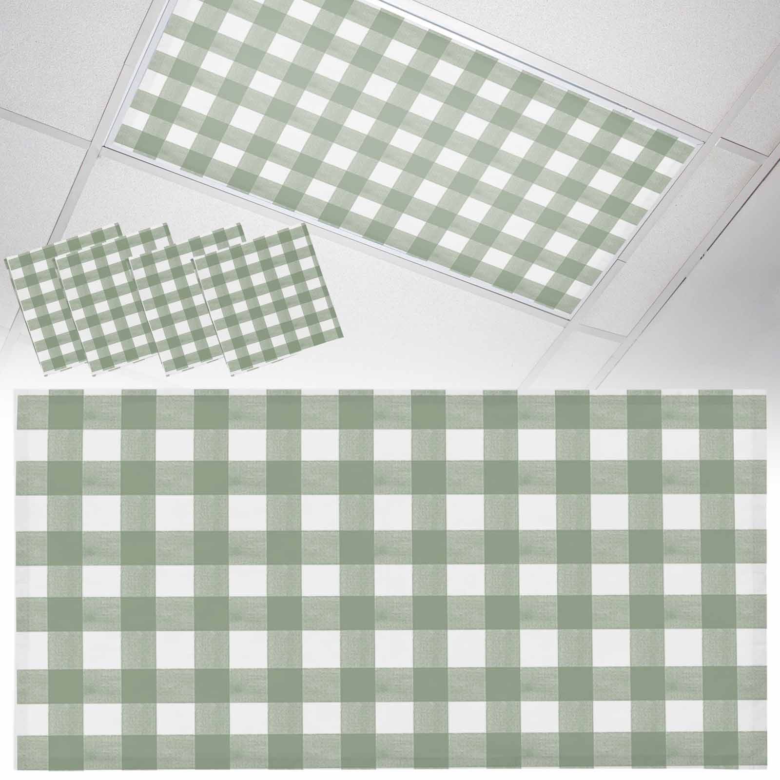 4 Pack Sage Green Fluorescent Light Covers for Ceiling Lights Buffalo ...
