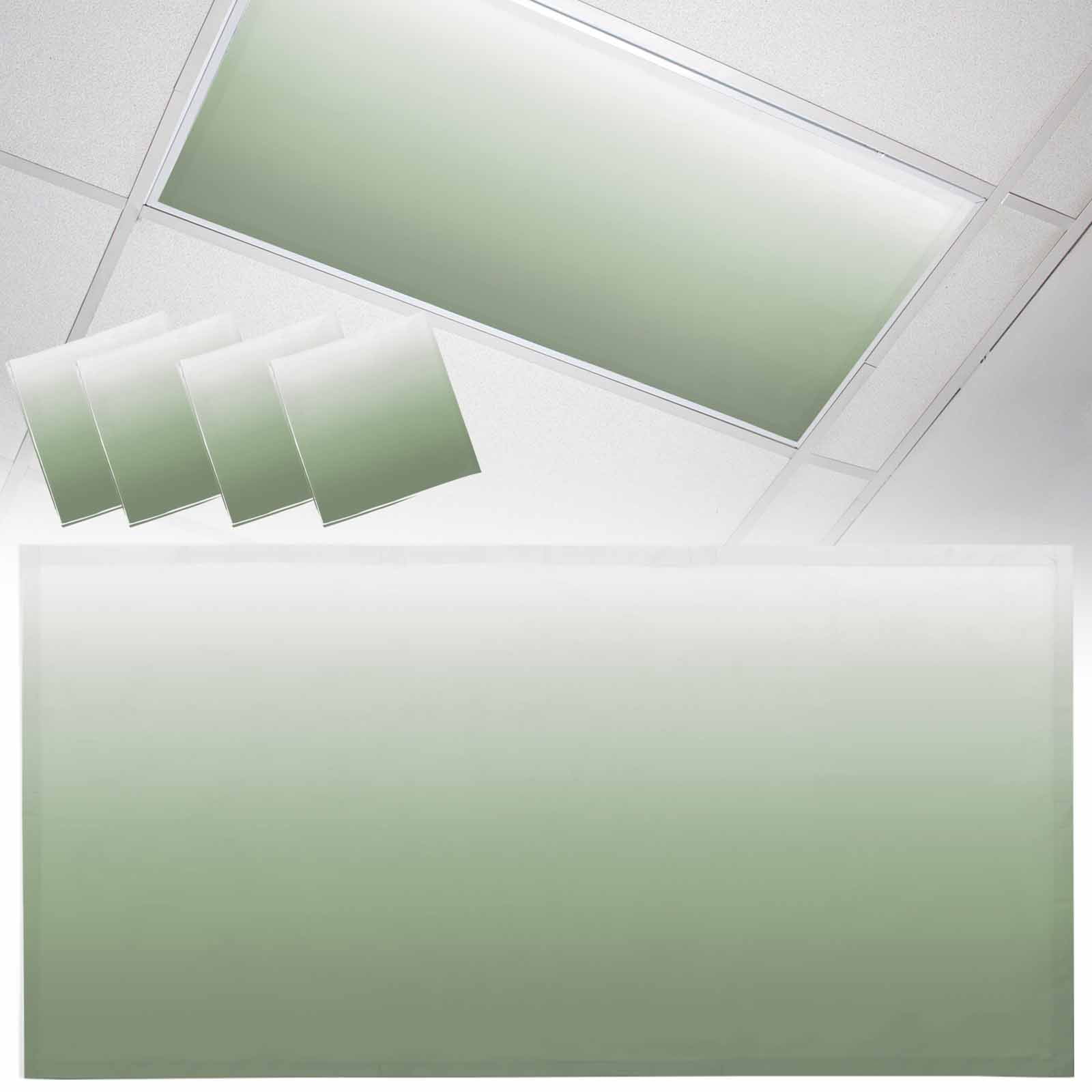 4 Pack Sage Green Fluorescent Light Covers for Ceiling Lights Green ...
