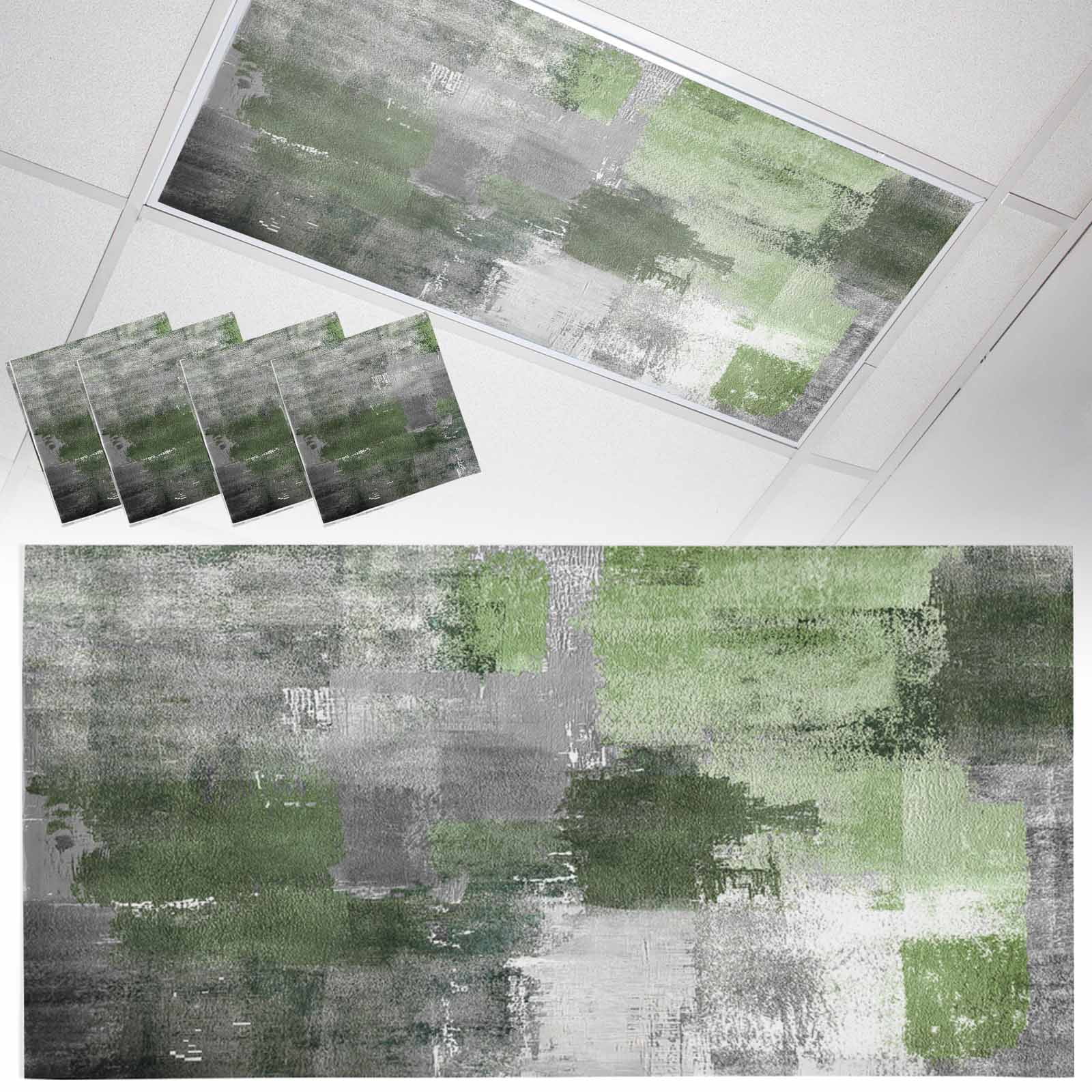 4 Pack Sage Green Grey Fluorescent Light Covers for Ceiling Lights ...