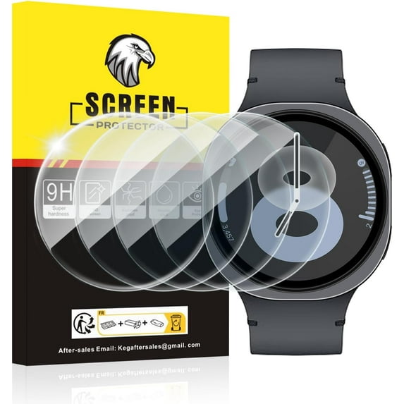 4 Pack for Samsung Galaxy Watch 8 Screen Protector 44mm Tempered Glass ...