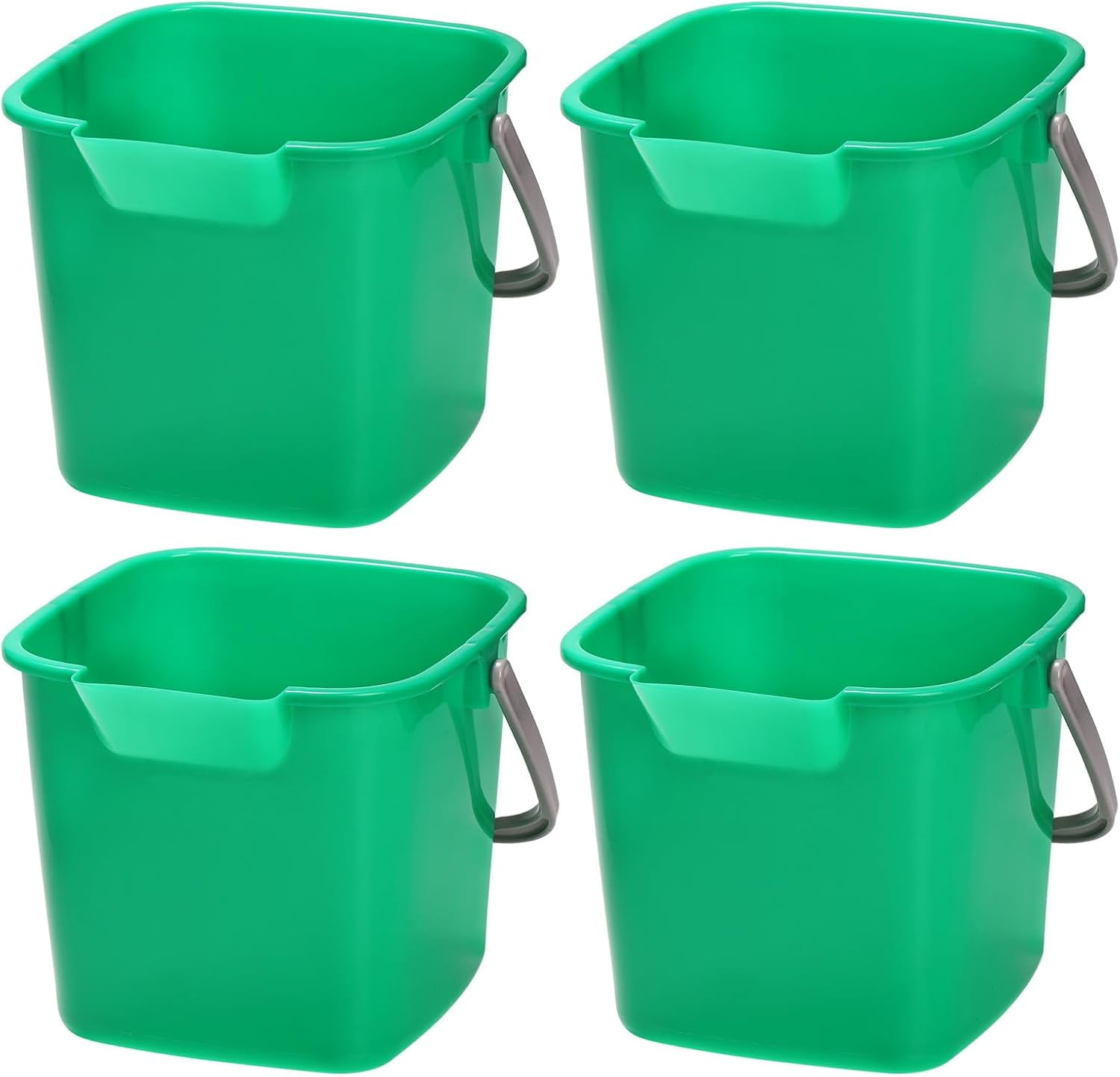4 Pack Sanitizing Buckets, 3 Quart Small Cleaning Buckets, Square ...